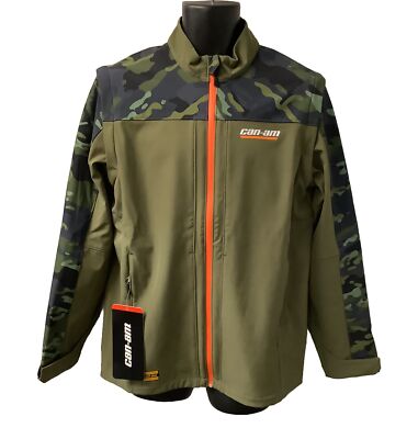 Can-Am Men's Performance Softshell Jacket Olive Green/Camo 286828 | eBay