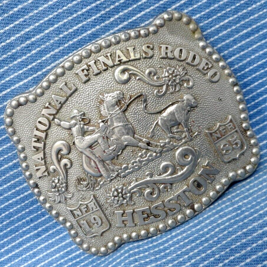 1985 PRCA NFR Belt Buckle Rodeo Tie Down Calf Roping … - Gem