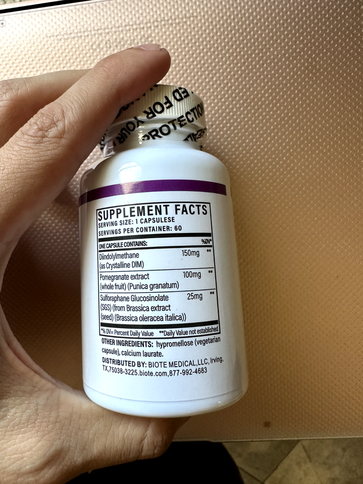 Biote Nutraceuticals - DIM SGS + - Hormone + Detox (60 Capsules) New ...