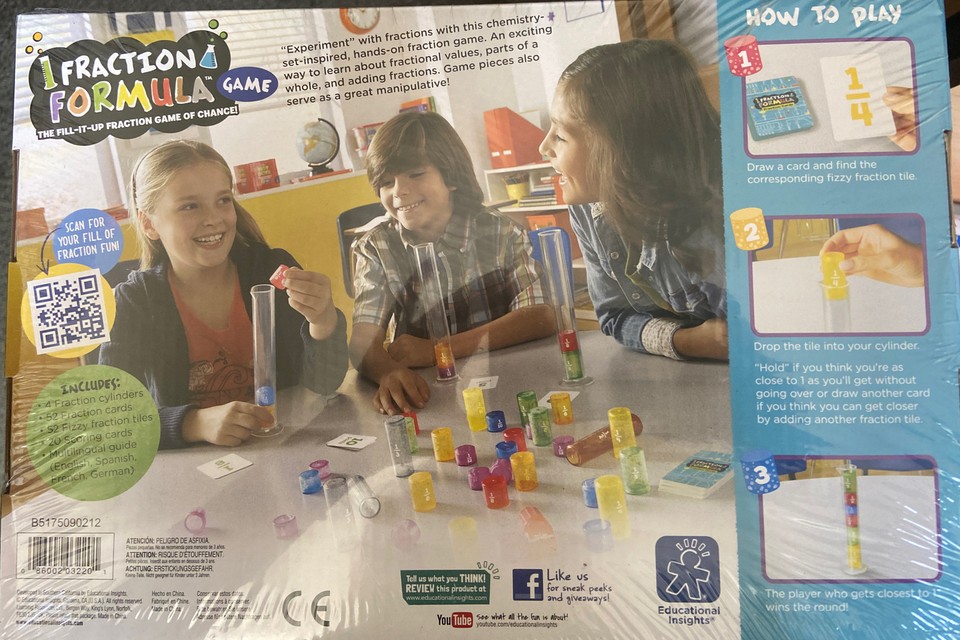 New Educational Insights Fraction Formula Math Science Board Game | eBay