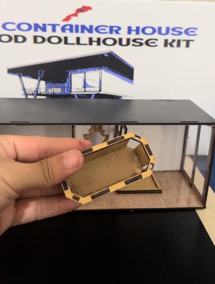 Dollhouse kit Miniature DIY "Love Container Home" with several ...