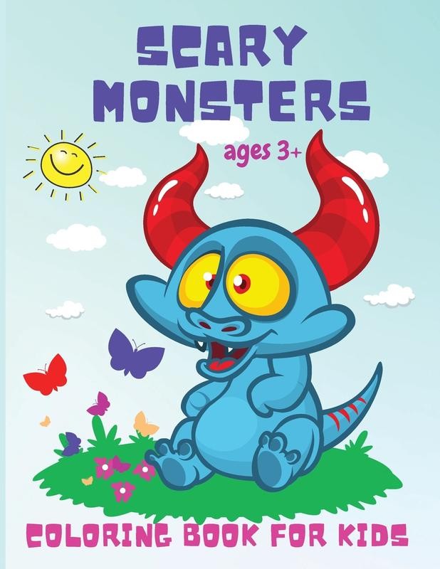 Scary Monsters: Fun Activity Coloring Book for Toddlers Kindergarten ...