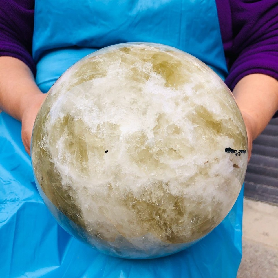 23.32LB Natural Yellow crystal ball Quartz Citrine sphere Mineral ...