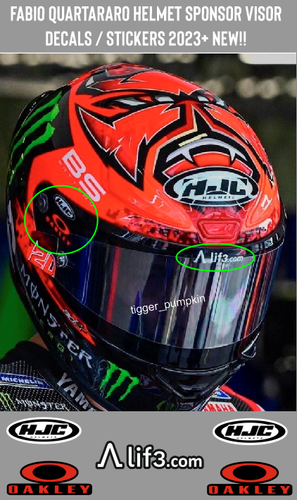 Visor Decals Stickers for Fabio Quartararo HJC Helmet 2023+ NEW!! (5 ...