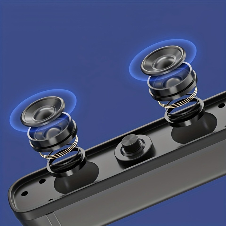 3.5mm Jack Wired Speaker Soundbar Stereo Bass Sound USB For PC Laptop ...