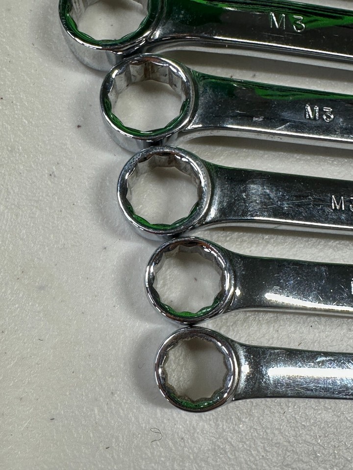 Mac 7Pc Metric Micro Turn Double Box Wrench Set 10mm 11mm 12mm 13mm ...