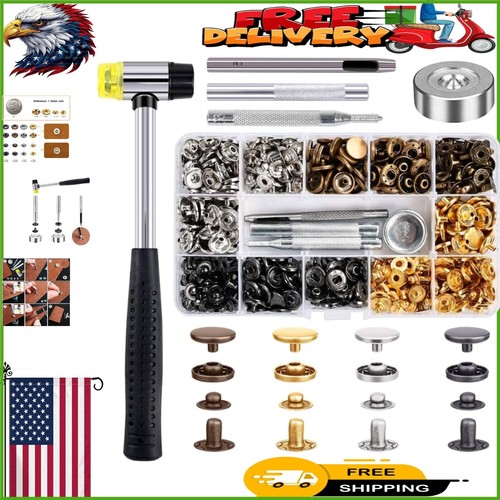 Complete Snap Fasteners Set: 120 Durable Copper Snap Buttons with ...