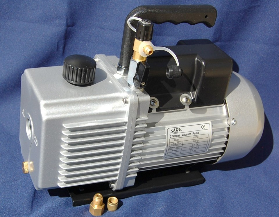 Vacuum Pump +Bagging Hardware Starter Kit:6CFM Poly Bag Gauge Hose ...