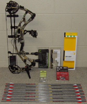 NEW LEFT Handed Loaded Hoyt Carbon RX-7 Bow Package- RedWrx RX7-70 lb ...