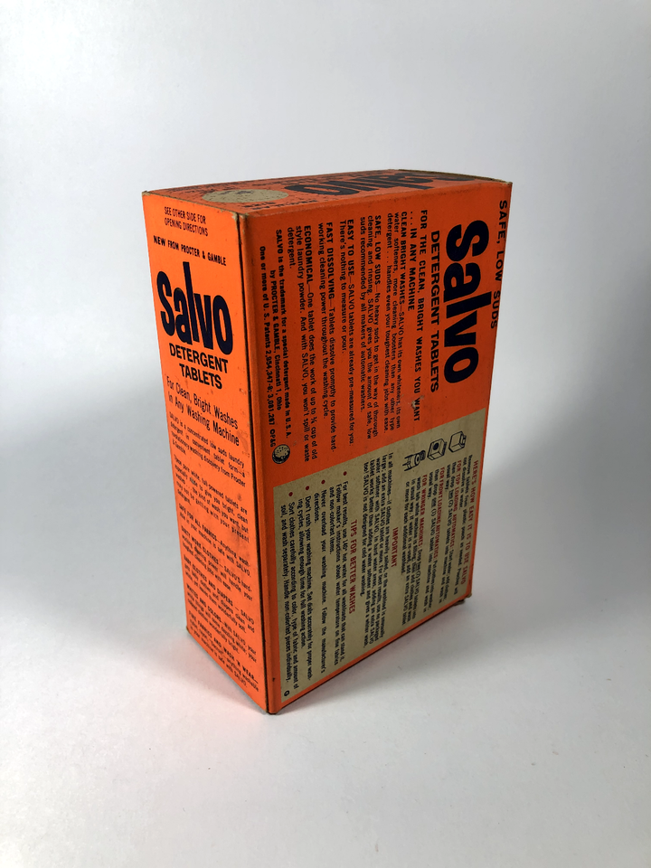 Vintage SALVO Laundry Detergent Soap Tablets- 2/3 FULL Box | eBay