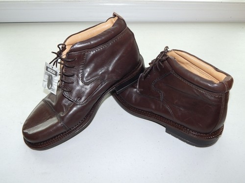 READ DESC-DEFECTS NOS Open Box Sergio Men's Brown Ankle Boots Shoes Sz ...
