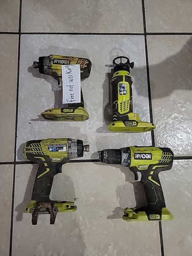 RYOBI ONE Cordless Cut-Out Tool + Drills Impact Lot Bundle All Working ...