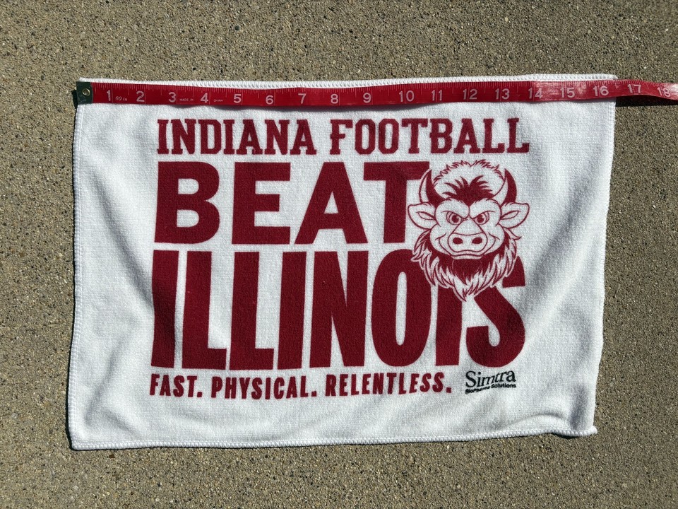 University Indiana IU Football White Rally Towel Beat Illinois 9/20/25 ...