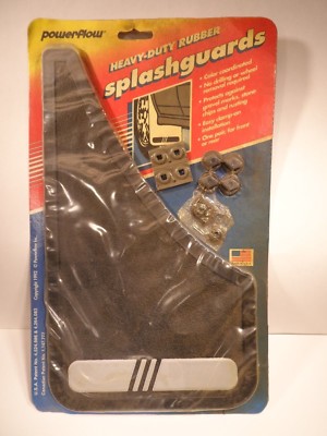 Black Splash Guard by Powerflow Clamp-on with Silver Bar Stripe | eBay