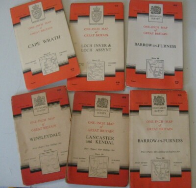 VINTAGE OS ORDNANCE SURVEY MAPS 7th series 1950s-1960s Multi listing ...