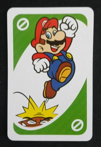 2016 Mattel Super Mario Uno Card Green Mario Skip | eBay