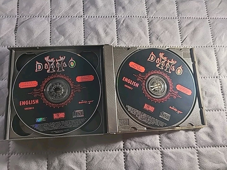 Diablo II 2 (PC game, 2000) Complete Disc Set with product key w/manual ...