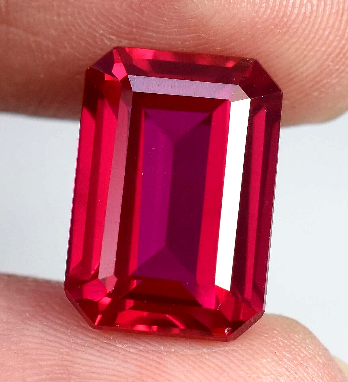11.15 Ct Blood Red Ruby Mozambique Certified Stunning Radiant Cut Loose ...
