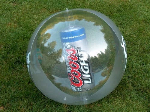 36" COORS LIGHT / SILVER BULLET Inflatable Beach Ball w/ Can Inside ...