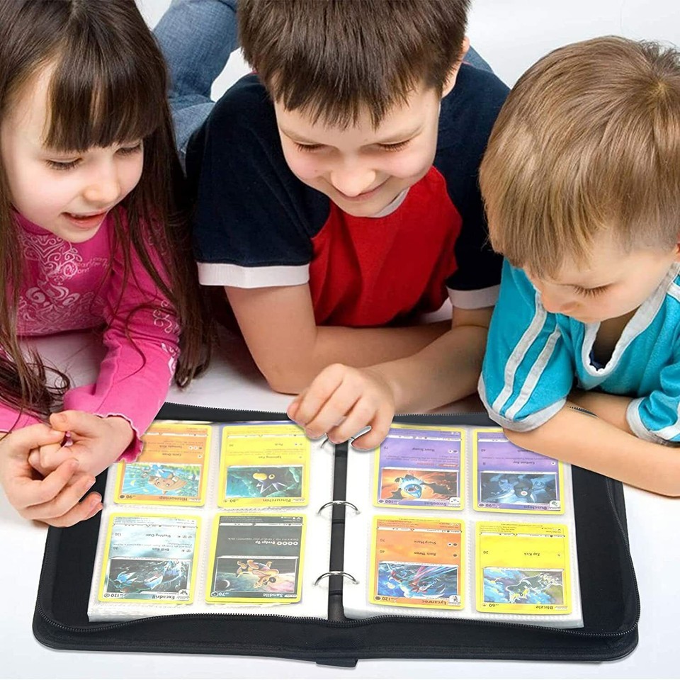 Leather Pokemon Cards Binder Album Book Game Card Collectors Portfolio ...