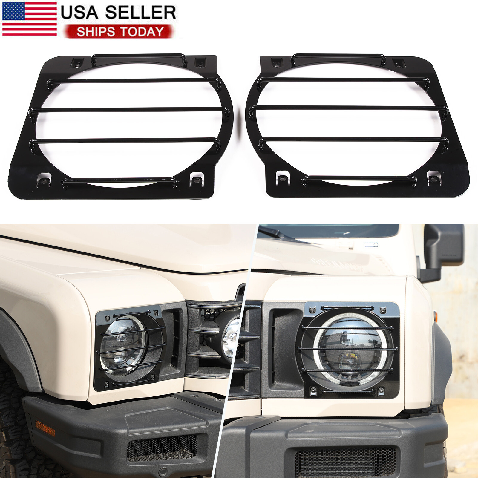 Front Headlight Protector Guards Cover Trim 2PCS For Ineos Grenadier ...