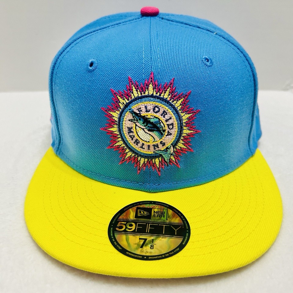 New Era Florida Marlins Miami 10 Years Patch 59FIFTY Fitted Hat Cap ...