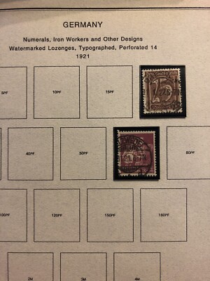 Early Germany Stamp Album Pages Accumulation 1921-1923 | eBay