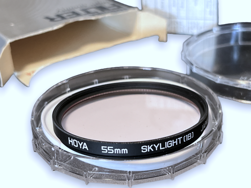 Vintage HOYA 55mm SKYLIGHT 1B FILTER Glass/Metal + Case + Box VG Made ...