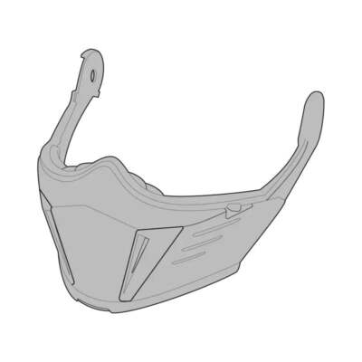 Simpson Chin Bar Gunmetal For Darksome Motorcycle Motorbike Helmets ...