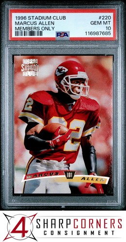 1996 STADIUM CLUB MEMBERS ONLY #220 MARCUS ALLEN HOF POP 3 PSA 10 | eBay