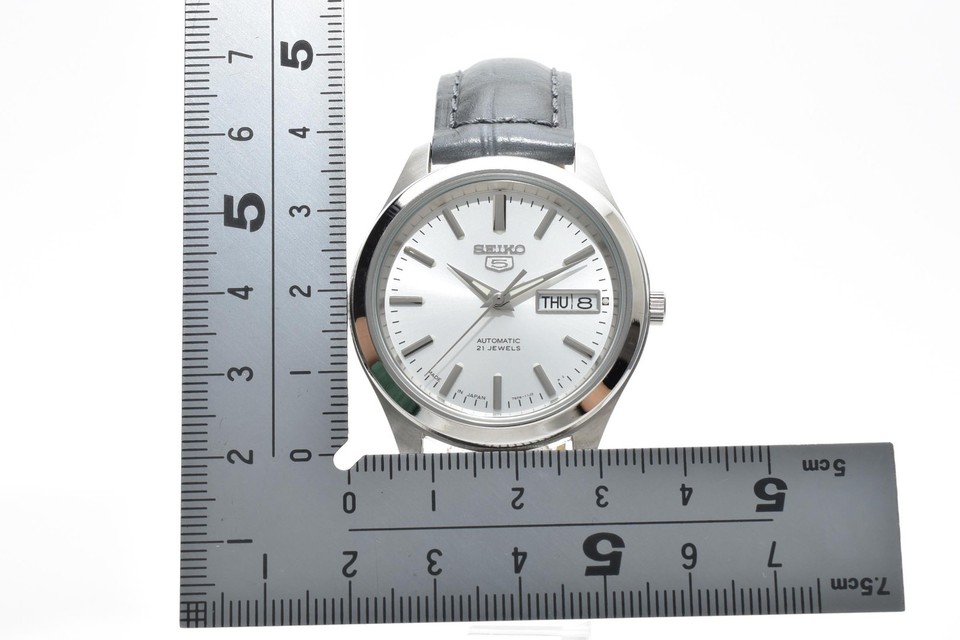 SEIKO 5 Automatic 7S26-03W0 Silver White Dial Day Date Watch Japan ...