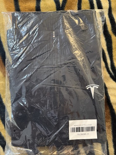 Men's Black Tesla Quarter Zip Pullover XXL | Elon Musk | EV | Car ...