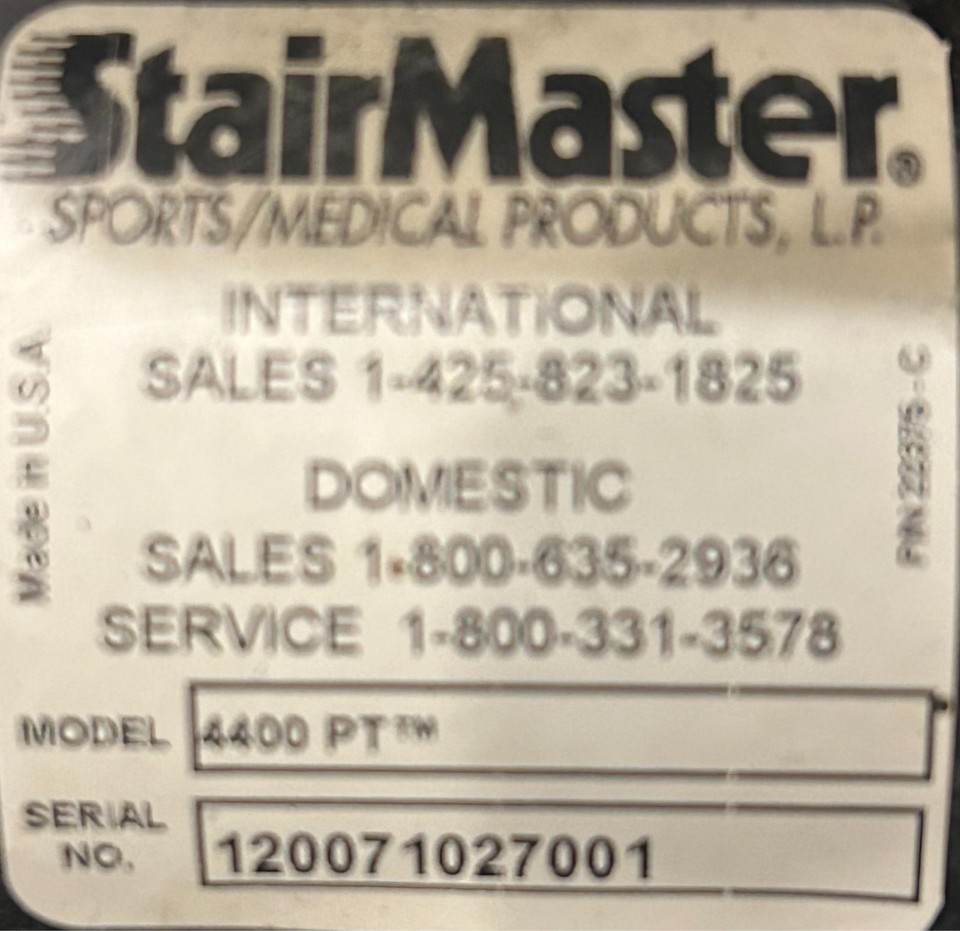 StairMaster FreeClimber 4400 PT, used commercial grade model in good ...