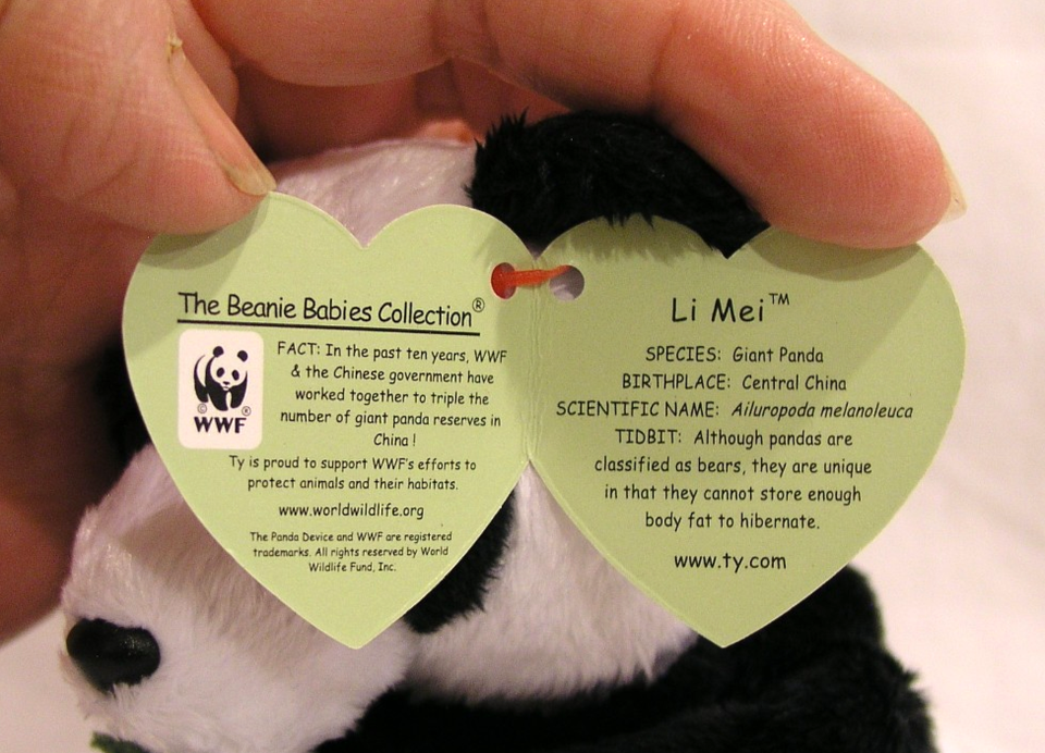2000 Ty Beanie Baby Li Mei Panda Bear WWF Ty Store Mountain Animal New NWT | eBay