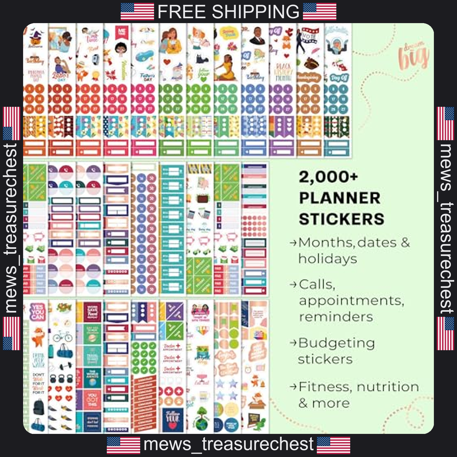 Planner Sticker Pack 2000+ Sheets for Journals, Calendars, Budgeting | eBay