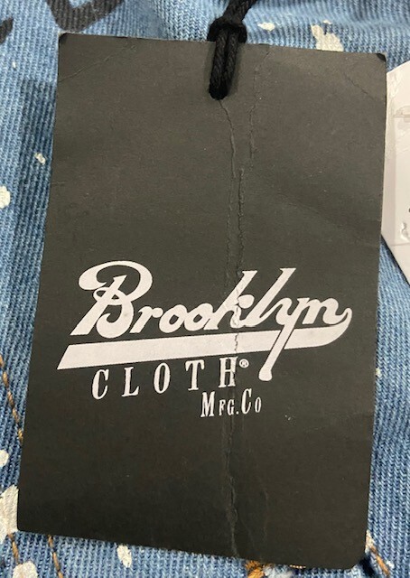 NWT Men's Brooklyn Cloth Co Blue Denim Jacket Tag L Actual Size S Long ...