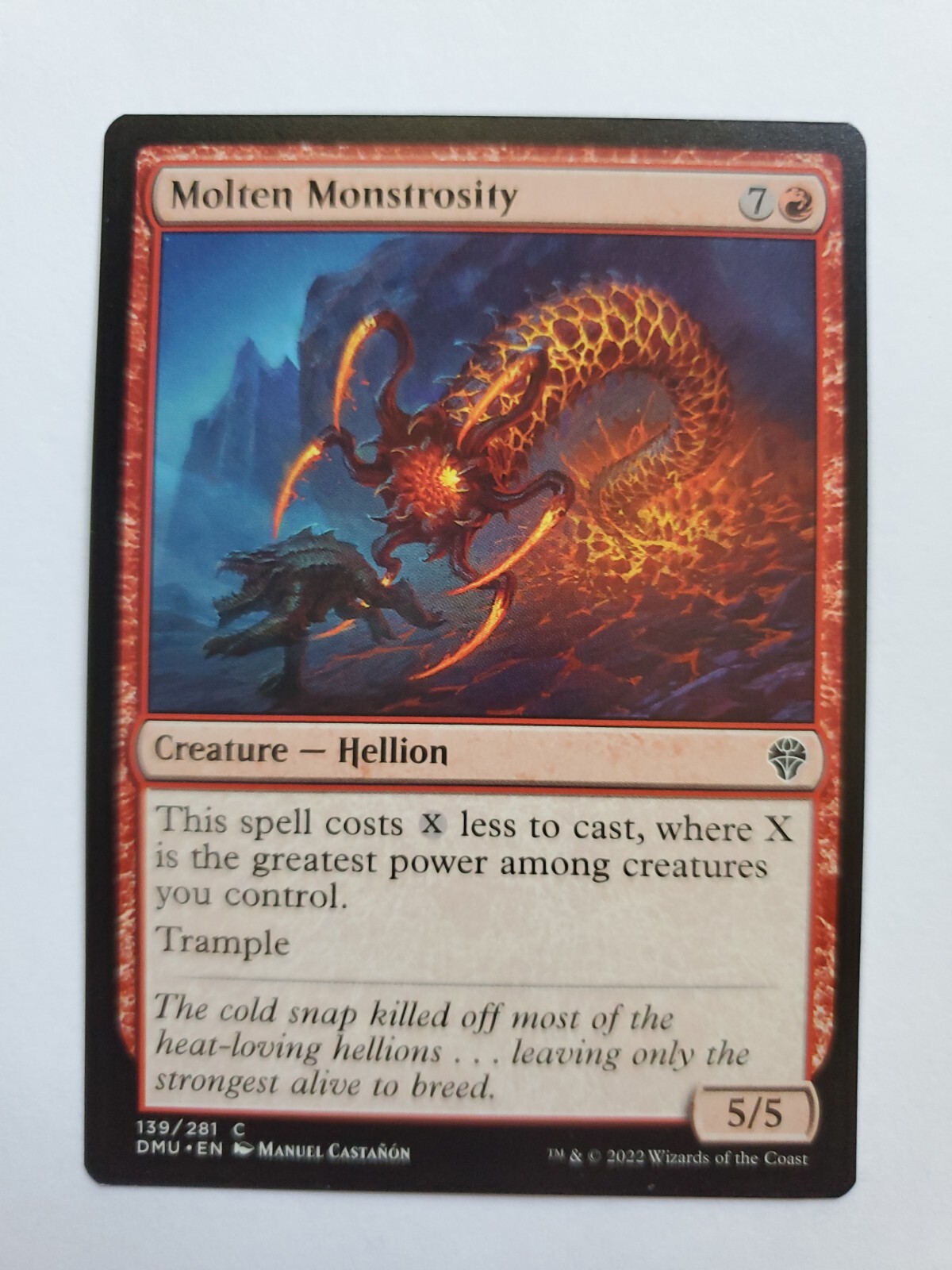 MTG Magic The Gathering Card Molten Monstrosity Creature Hellion Red ...