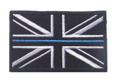Thin Blue Line British Flag Tactical Patch Police Morale Hook and Loop FREE USA | eBay