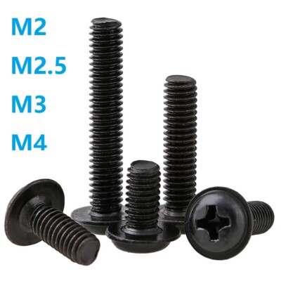 M2 M2.5 M3 M4 Phillips Flanged Button Head Bolt Pozi Machine Screw ...