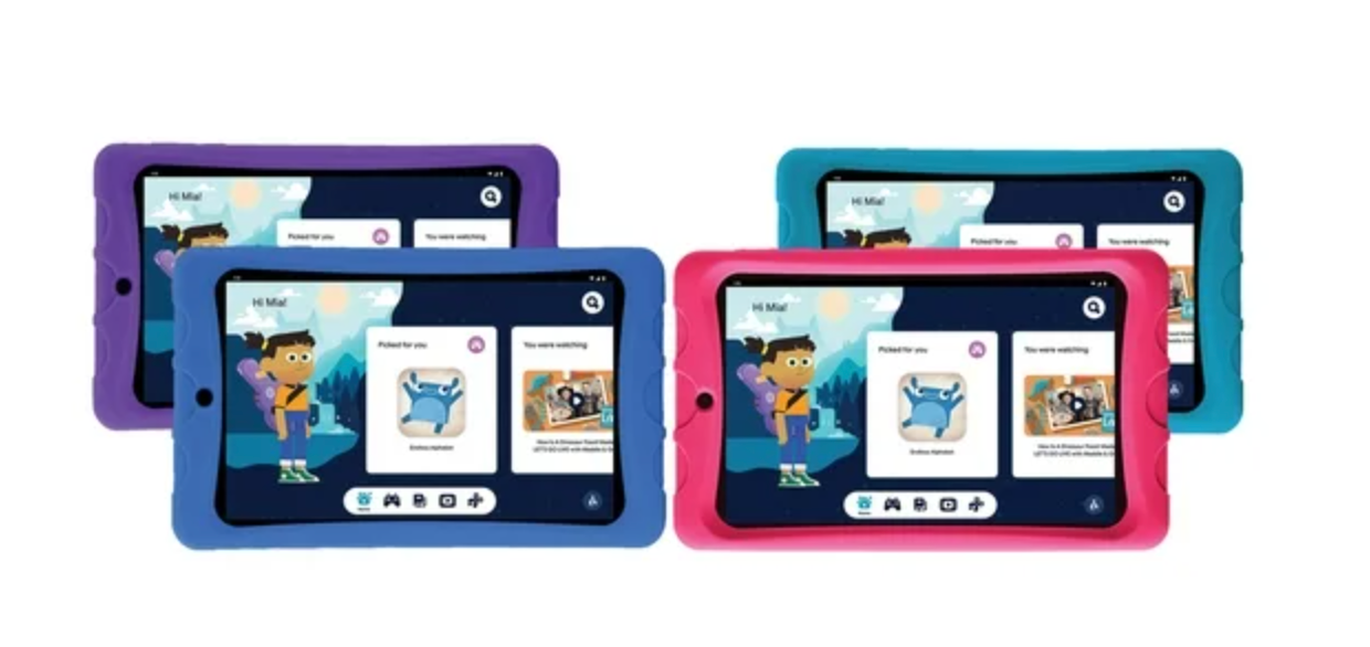 Onn. Surf 8" Kids' Tablet 32GB Android with Blue Rubberized Sleeve ...