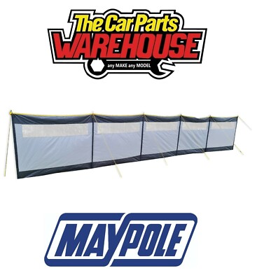 Maypole 5 Panel Windbreak Wind Break Steel Poled Camping Beach Caravan ...
