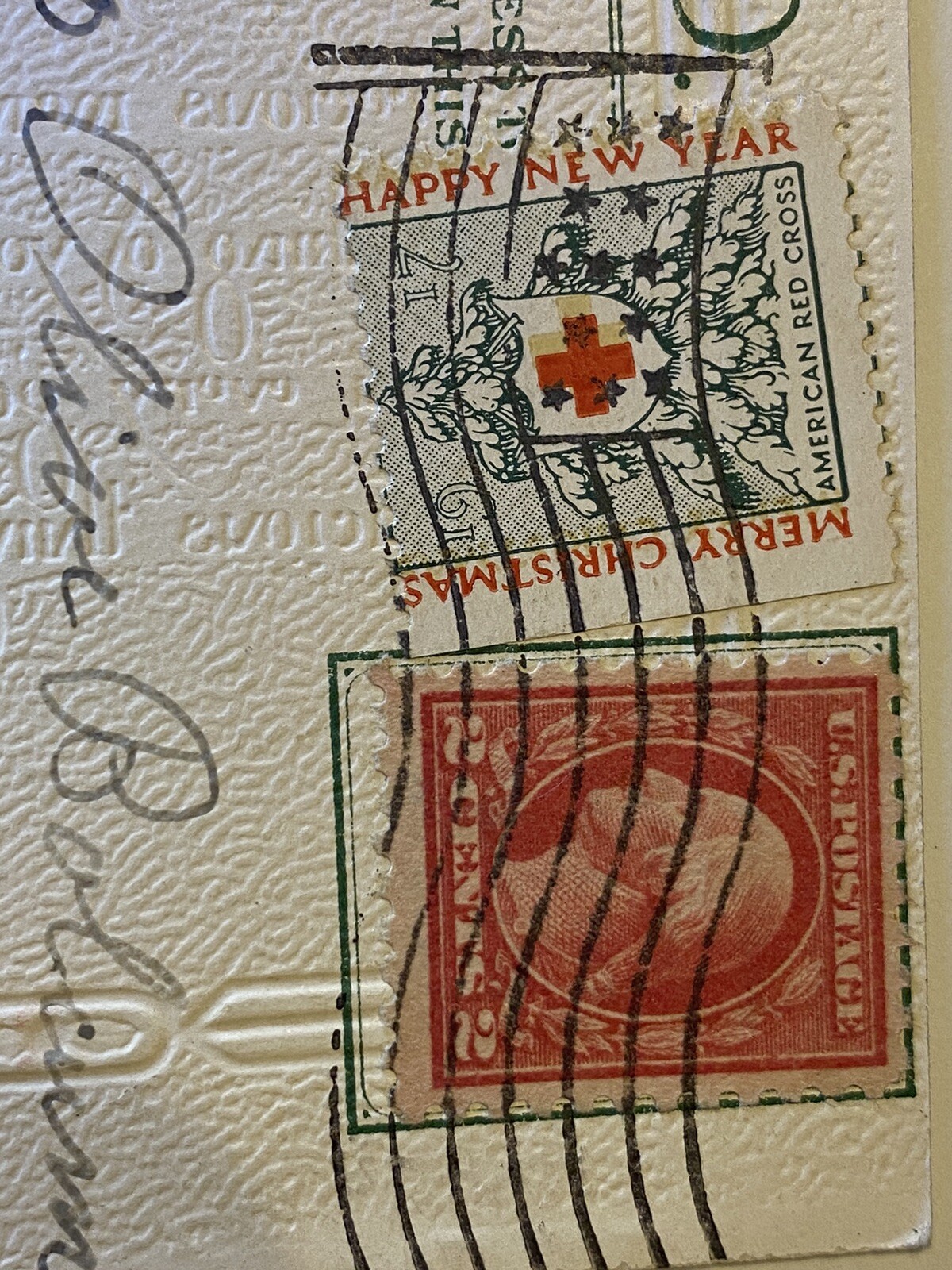 Rare George Washington Red US Postage 2 Cent Stamp with Unique Postcard ...