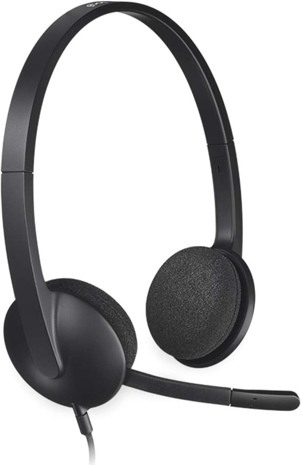 Logitech H340 Wired Headset, Stereo Headphones with Noise-Cancelling ...