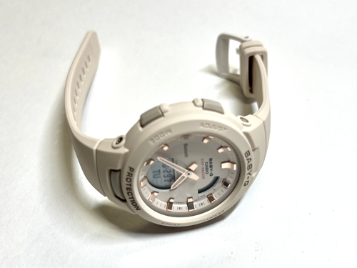 CASIO BABY-G G-SQUAD BSA-B100-4A1JF Beige Women's Watch 2018 New in Box ...