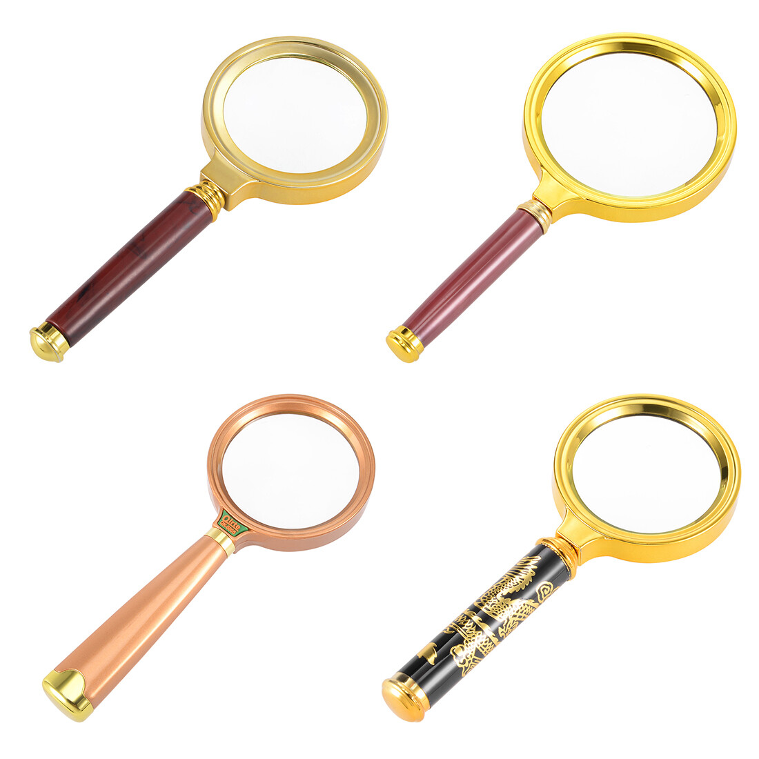 45mm-80mm Dia Lens 4X-10X Handheld Book Reading Magnifying Glass Lens ...