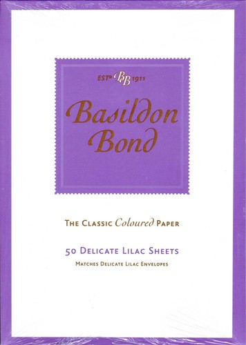Basildon Bond A5 148 x 210 mm Writing Pad Set 50 Sheets Delicate Lilac ...
