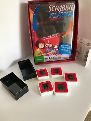electronic scrabble flash Hasbro 5 tiles may need new batteries | eBay