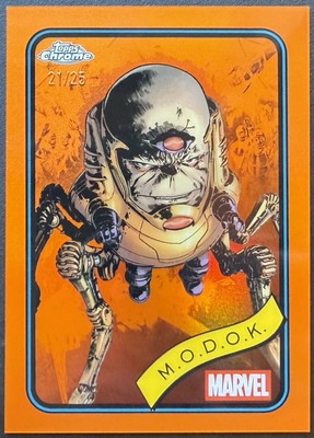 2025 Topps Chrome Marvel MODOK #117 Orange Refractor #'d 21/25 | eBay