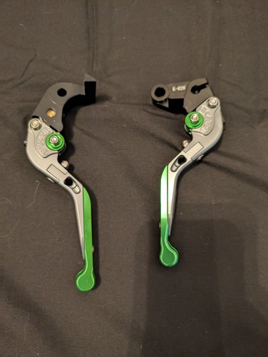 Handle Levers for NINJA ZX-6R, Adjustable, New, Lime Green | eBay