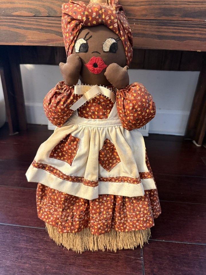 Handmade Country Home Cottage Core Whisk Broom Stick Cloth Made Doll | eBay